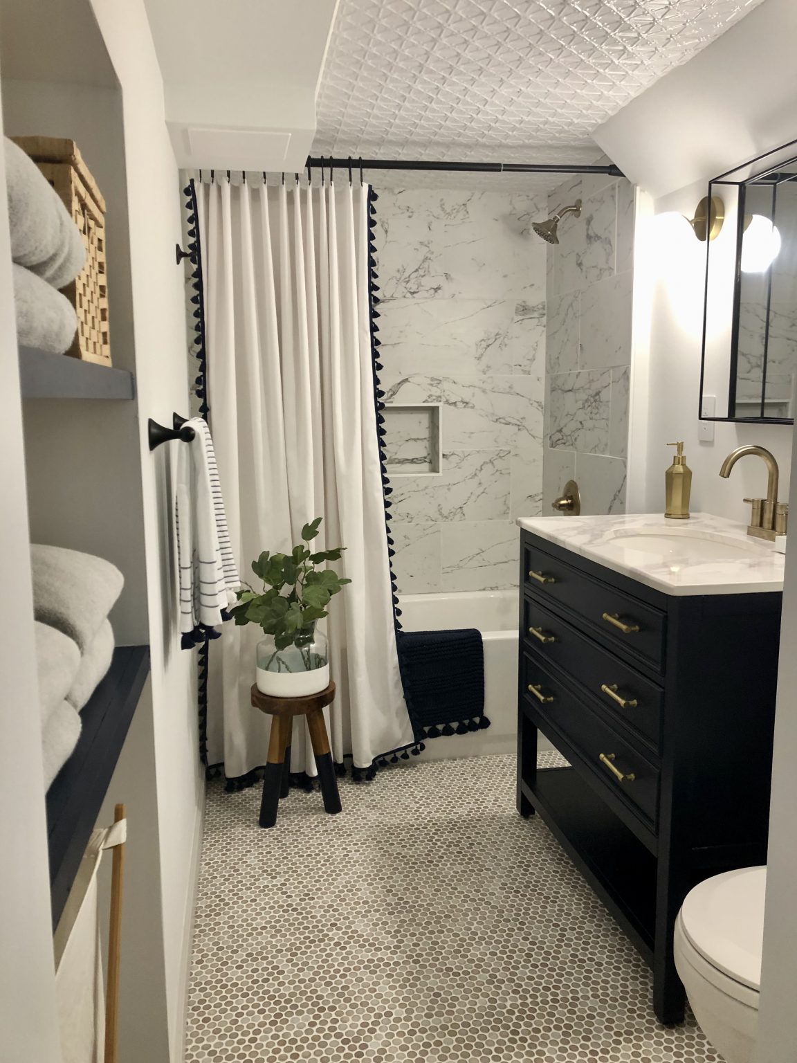 Our 1950's Basement Remodel Reveal: From Wood-Paneled to White and ...