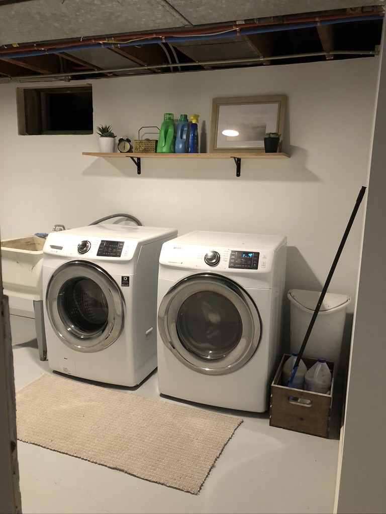 Our 1950's Basement Remodel Reveal: From Wood-Paneled to White and ...