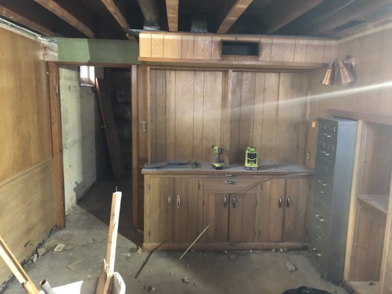 Our 1950's Basement Remodel Reveal: From Wood-Paneled to White and ...