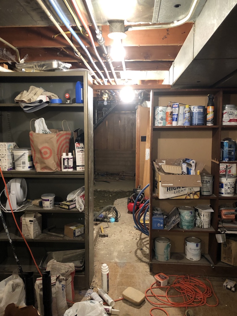 Our 1950's Basement Remodel Reveal: From Wood-Paneled to White and ...