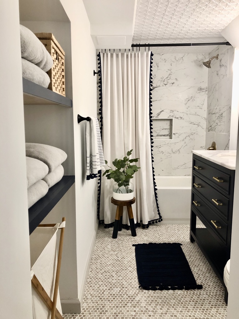 Our 1950's Basement Remodel Reveal: From Wood-Paneled to White and ...